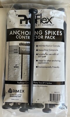 Proflex 8" 32pc Landscape Anchoring Spikes Edging Border Stakes | eBay