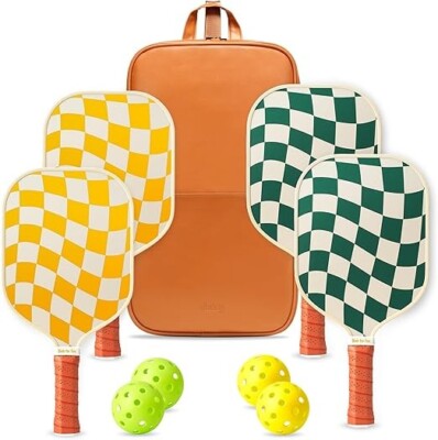 NEW Pickleball SET -Set of 4 Paddles , 4 BALLS, 1 BAG. USAPA Approved ...