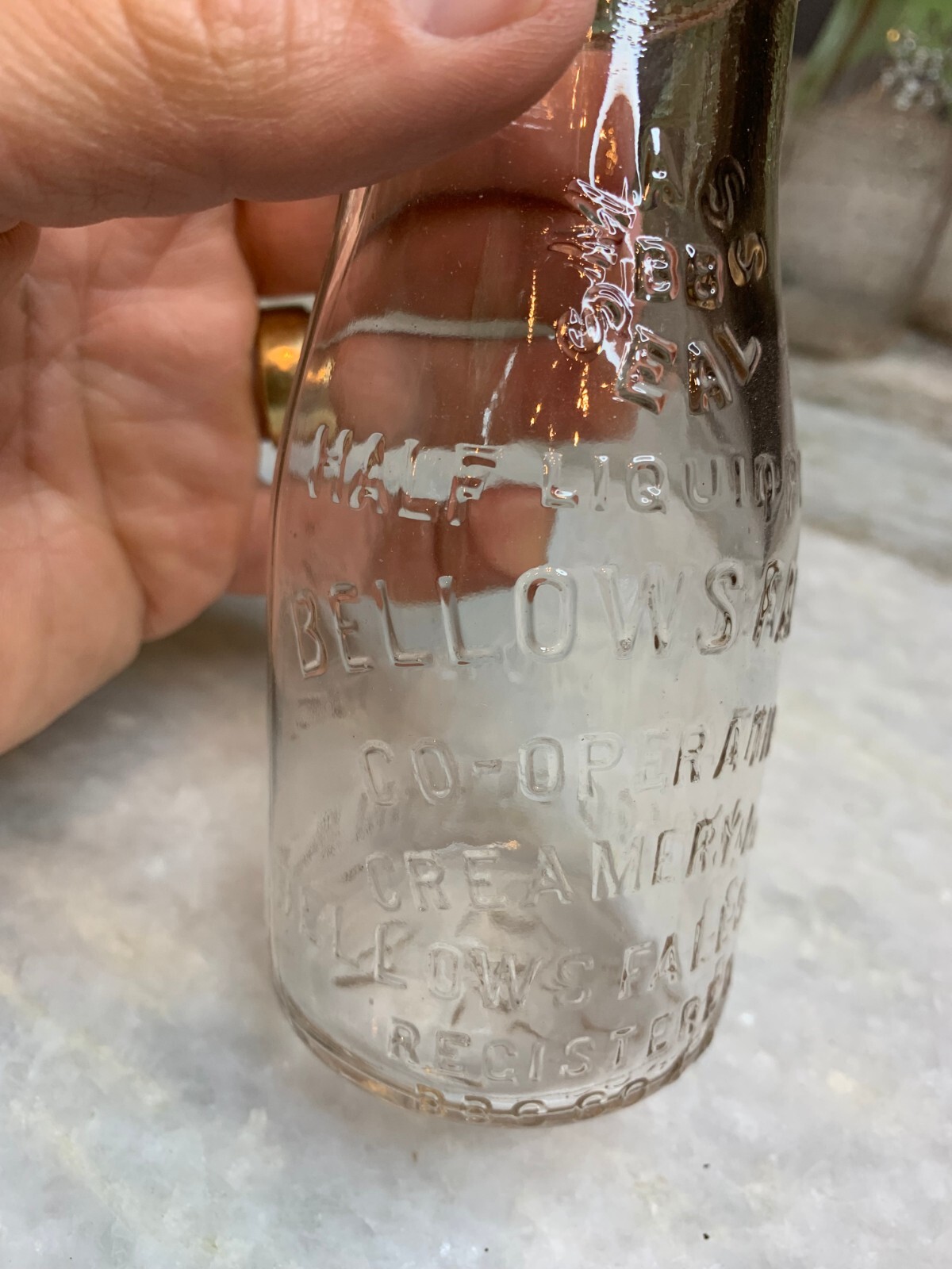 Set 6: Bellow's Creamery Bellow Falls VT Milk Glass Bottles Boston ...