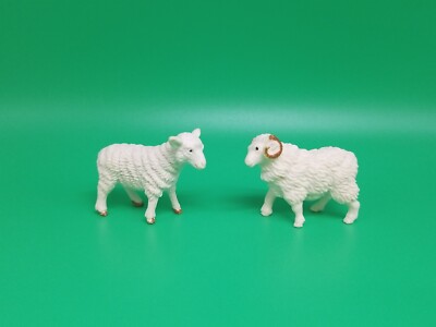 Safari LTD. Ram & Sheep Barn Farm Animal Toy Mini Figure Set Retired ...