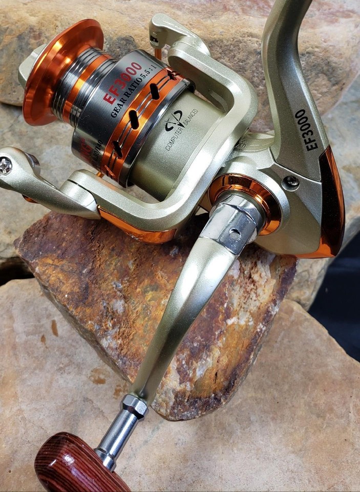 Yumoshi EF3000 Spinning Reel 12 Ball Bearings 5.5:1 Gear Ratio Mono ...