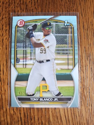 2023 Bowman TONY BLANCO JR. Sky Blue Paper /499 #BP-134 1st Pirates ...