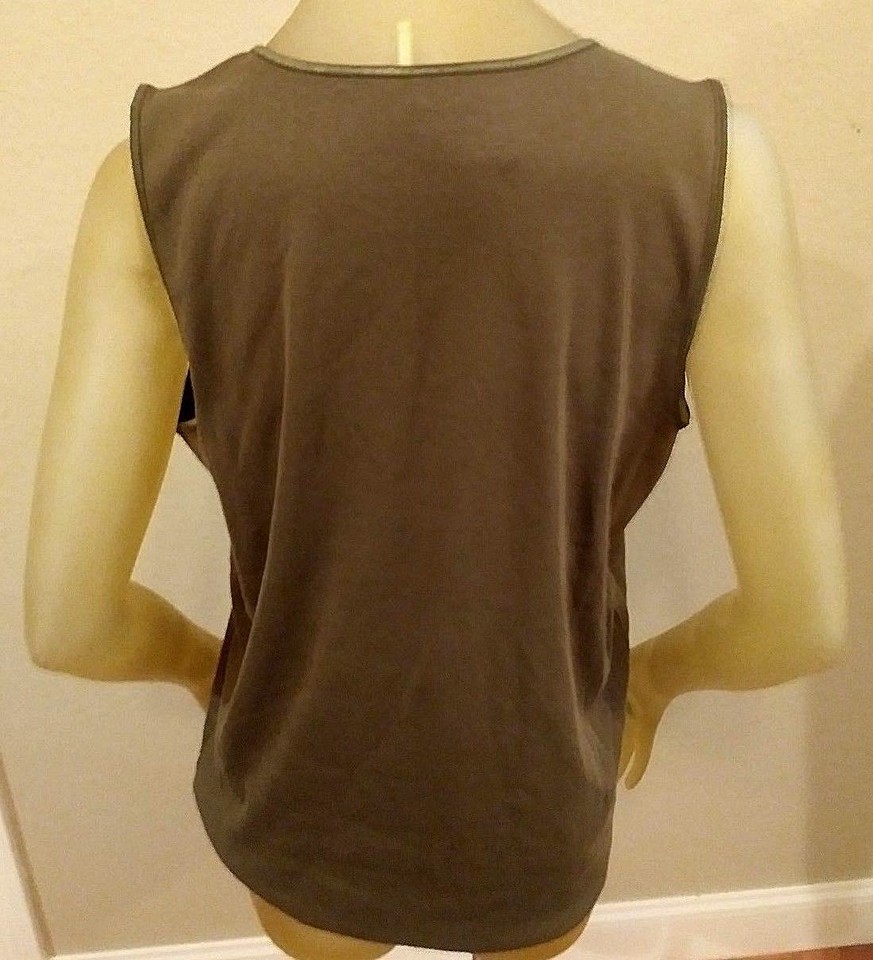 NWT CJ Banks Olive Green Sleeveless Top Tank Top Womens X | eBay