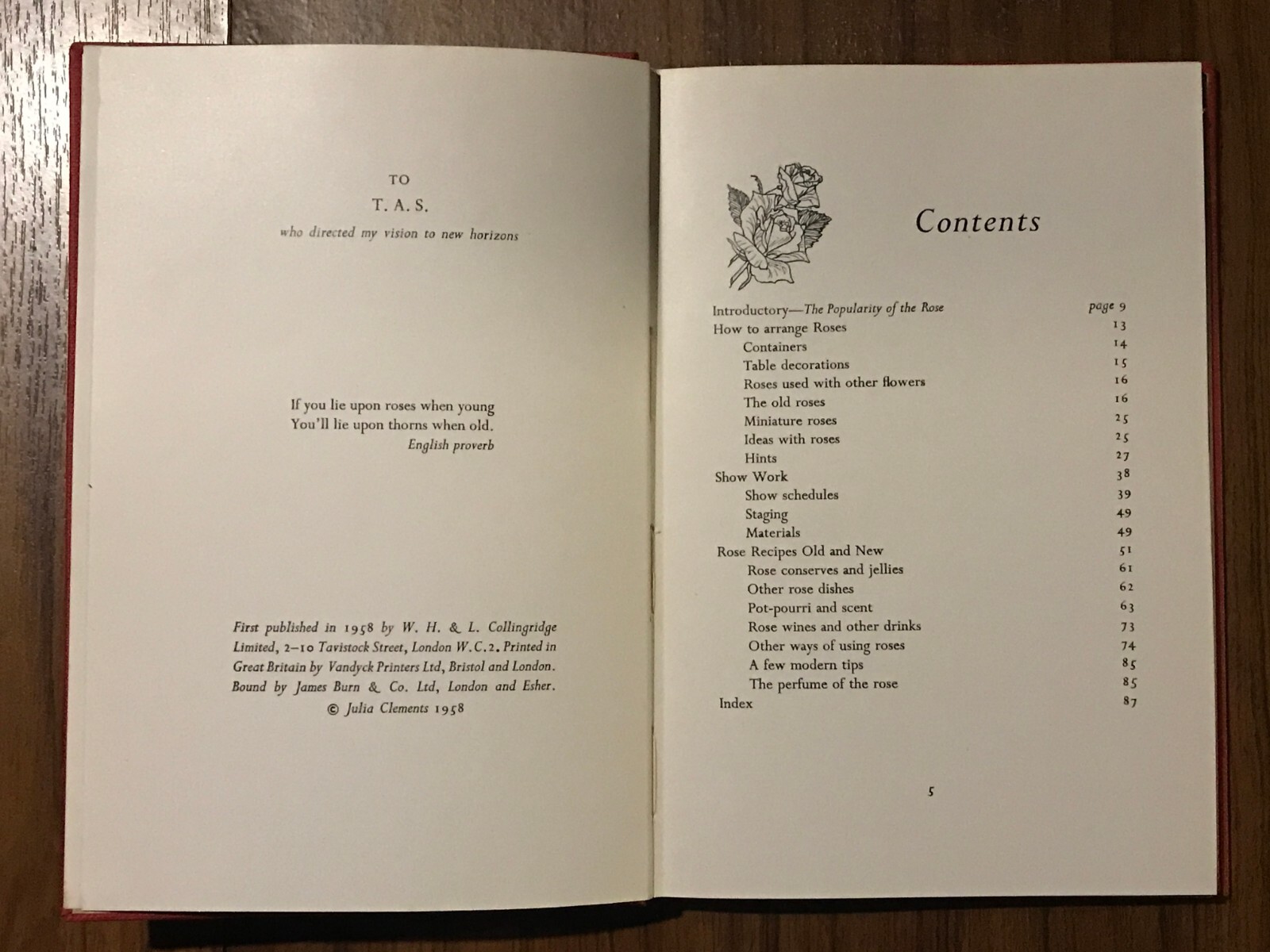 My Roses by Julia Clements - 1958 Hardcover | eBay