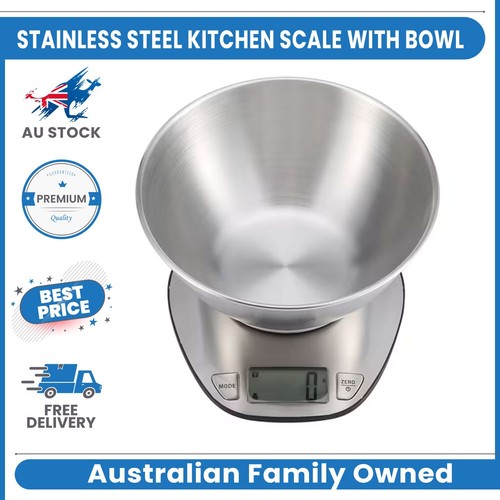 Digital Kitchen Scale Food Weight Weighing 5kg Stainless Steel With ...