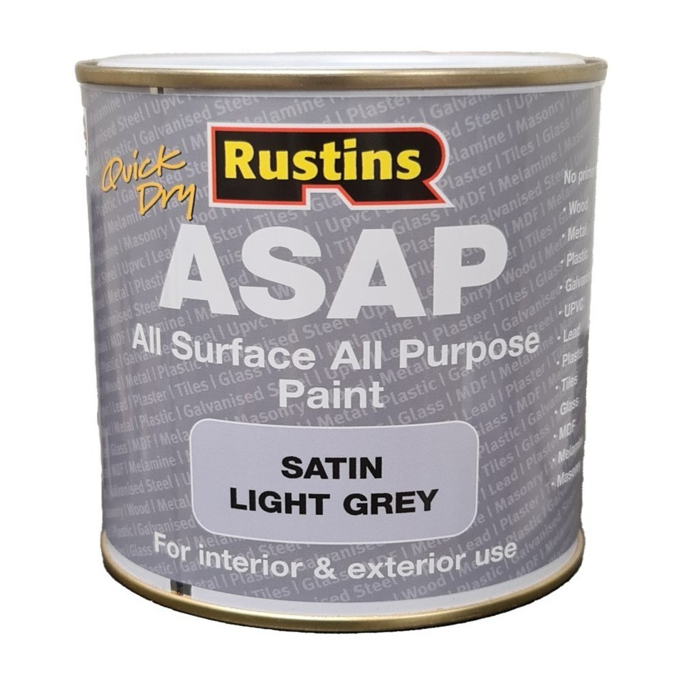 Satin Finish All Purpose All Surface Paint Rustins ASAP - All Colours ...