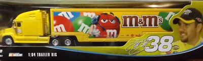 Elliott Sadler M&M Yellow Tractor Trailer Truck | eBay