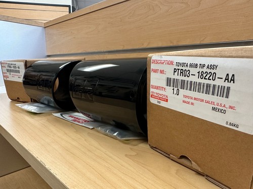 2022-2024 GR 86 EXHAUST TIPS BLACK CHROME PTR03-18220-AA SET OF 2 ...