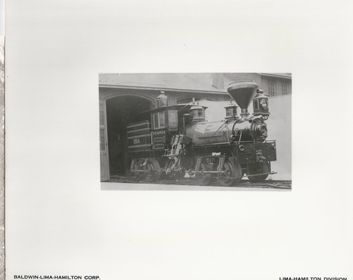 Shay Locomotive #254 "D. B. Daniels" Lima Machine Works 8" x10 ...