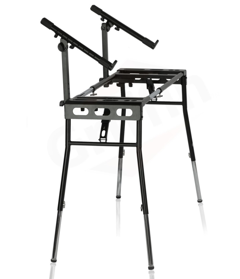 Keyboard Stand DJ Workstation Table Top Piano Holder 2-Tier Double ...