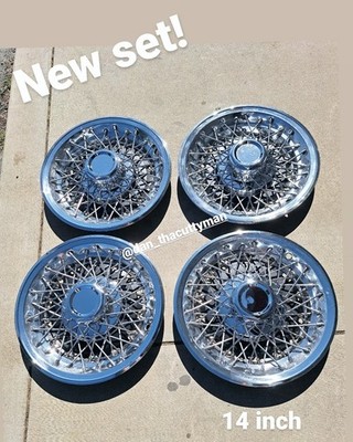 NOS GM Wire Wheel Covers Monte Hubcaps 14 Inch set of 4 Regal Cutlass G ...