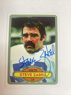 1980 Football Steve Zabel Signed Custom Card Baltimore Colts B-78 | eBay