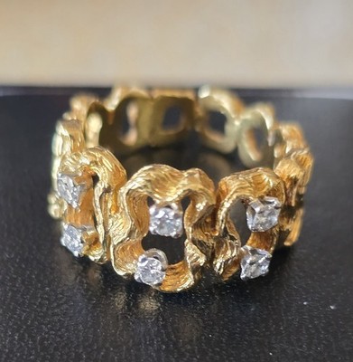 Omega 18ct Gold & Diamond Ring 1960s Gilbert Albert | eBay UK