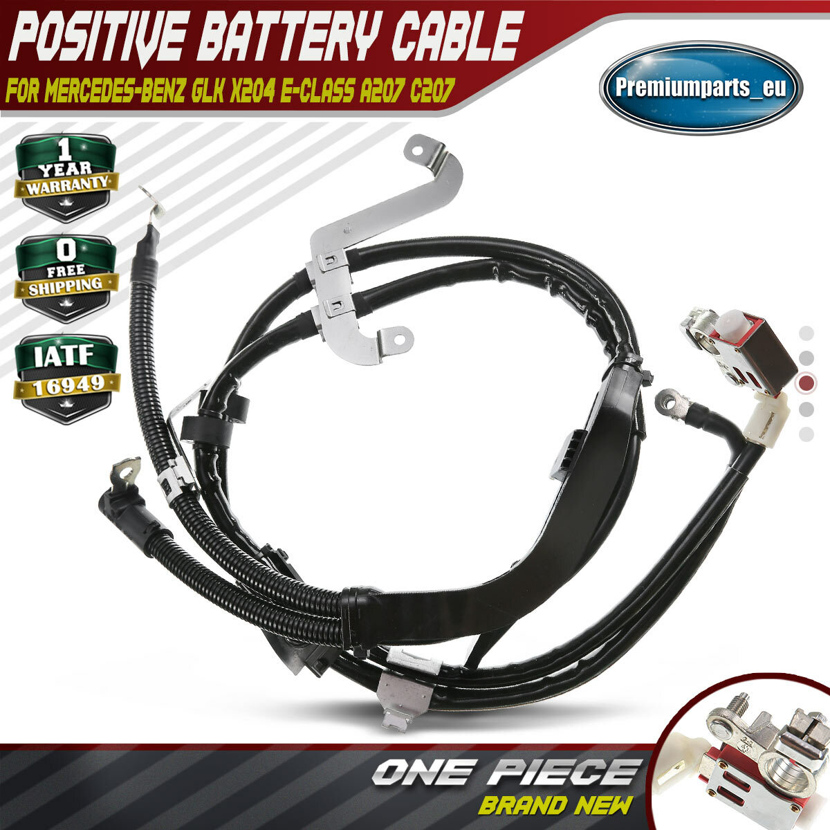 Positive Battery Cable for Mercedes-Benz GLK X204 E-Class A207 C207 ...