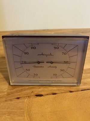 VTG Antique Mid Century Airguide Instrument Co Chicago Temp Humidity ...