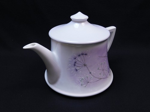 Portmeirion DAWN Teapot Julie Ingham Purple White Dandelion Pattern | eBay