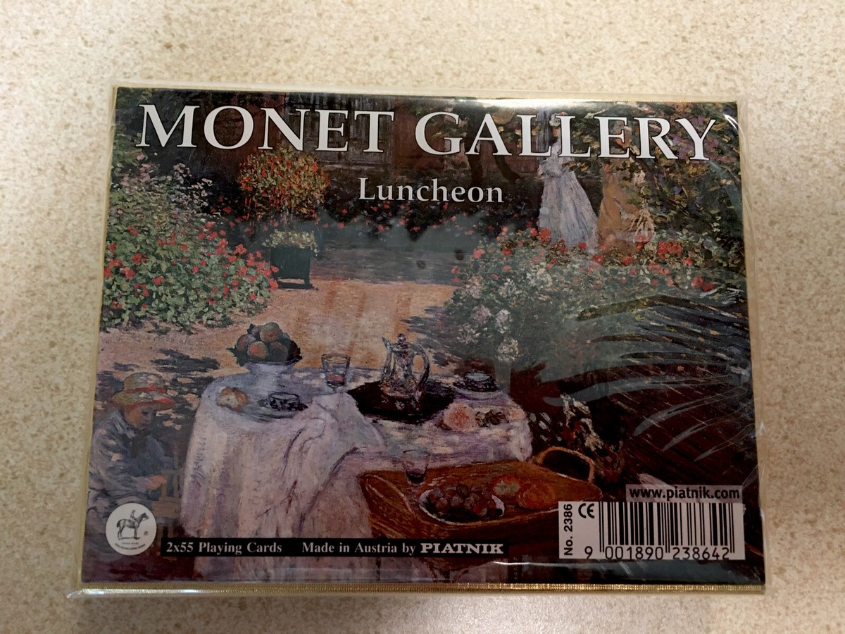 Bridge Cards Set Piatnik Monet Giverny Playing Cards - Double Deck With ...