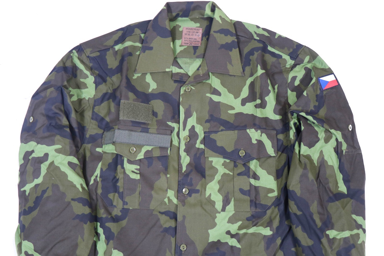 Medium (170/35-36) - Czech Army M95 Woodland Camo Combat Shirt Military ...