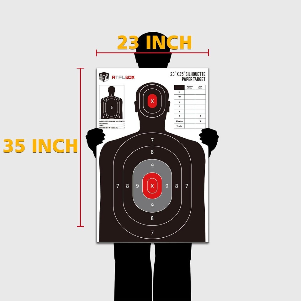 Silhouette Paper Target for the Range, 23X35 Inch Target Paper for ...