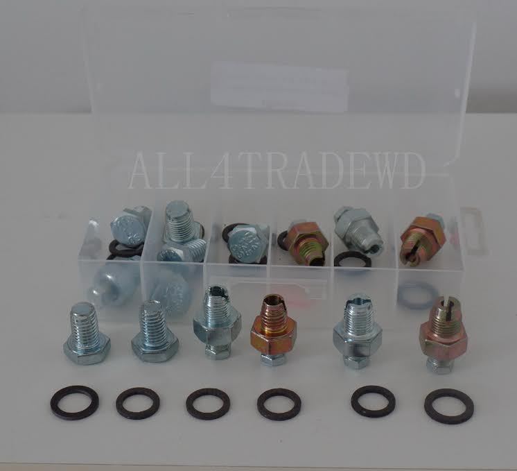 OSK15 15 Pcs Over Sized Oil Drain Plug Kit Assortment 12mm 14 mm and 1/ ...