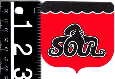 Soul Octopus Surfboards Sticker 3 in x 3 in Multicolor Decal | eBay