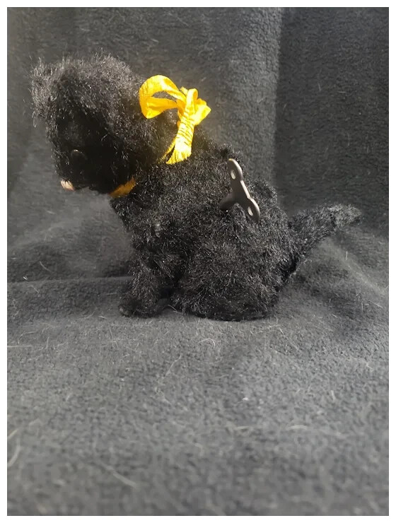 Adorable Vintage Wind Up Automaton Cat Kitten with Glass Eyes Doll ...