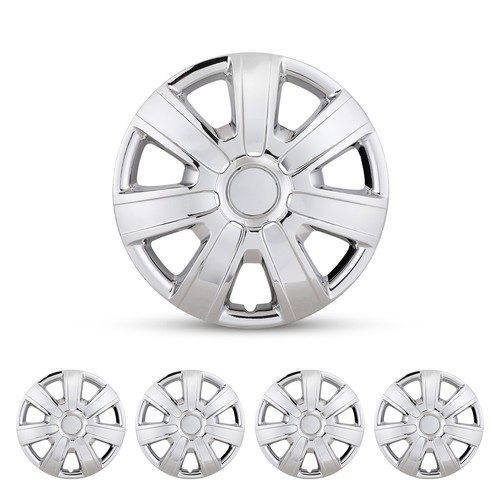 4Pcs 15'' Universal Wheel Rim Cover Hubcaps Chrome Rings Set For Nissan ...