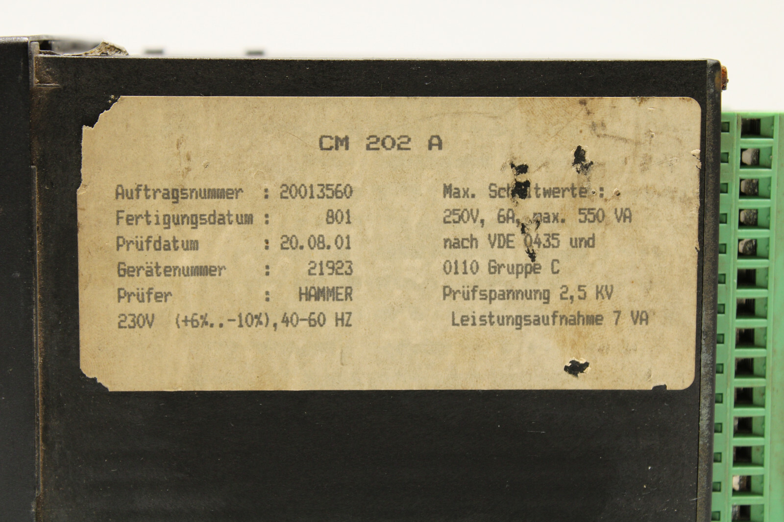 Gütling CM200 Conductivity controller CM 202 A | eBay