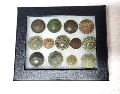 13 excavated circa 1890's-1918 French buttons; World War 1- Infantry ...