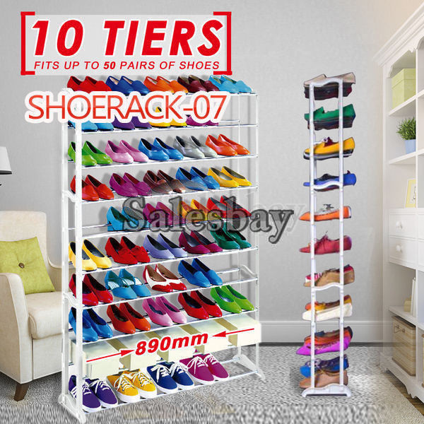 Multi Tiers Portable Steel Stackable Storage Shoe Rack Cabinet ...