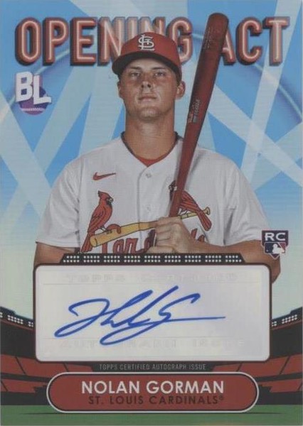 2023 Topps Big League - Opening Act Autographs Blue Foil #OAA-NG Nolan ...
