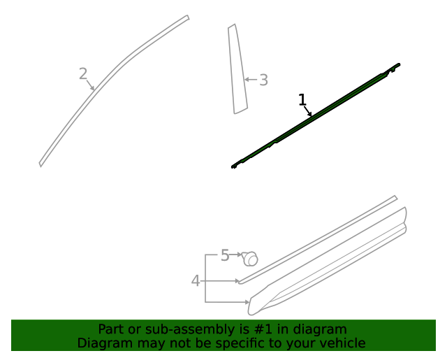 Genuine Subaru Belt Molding 61280SJ020 for sale online | eBay
