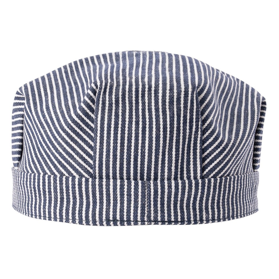 Hickory Blue & White Stripe 100% Cotton Train Conductor Engineer Cap ...
