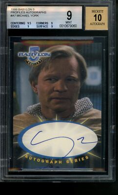 1999 Babylon 5 Profiles Autograph Michael York as Arthur Auto #A7 BGS 9 ...