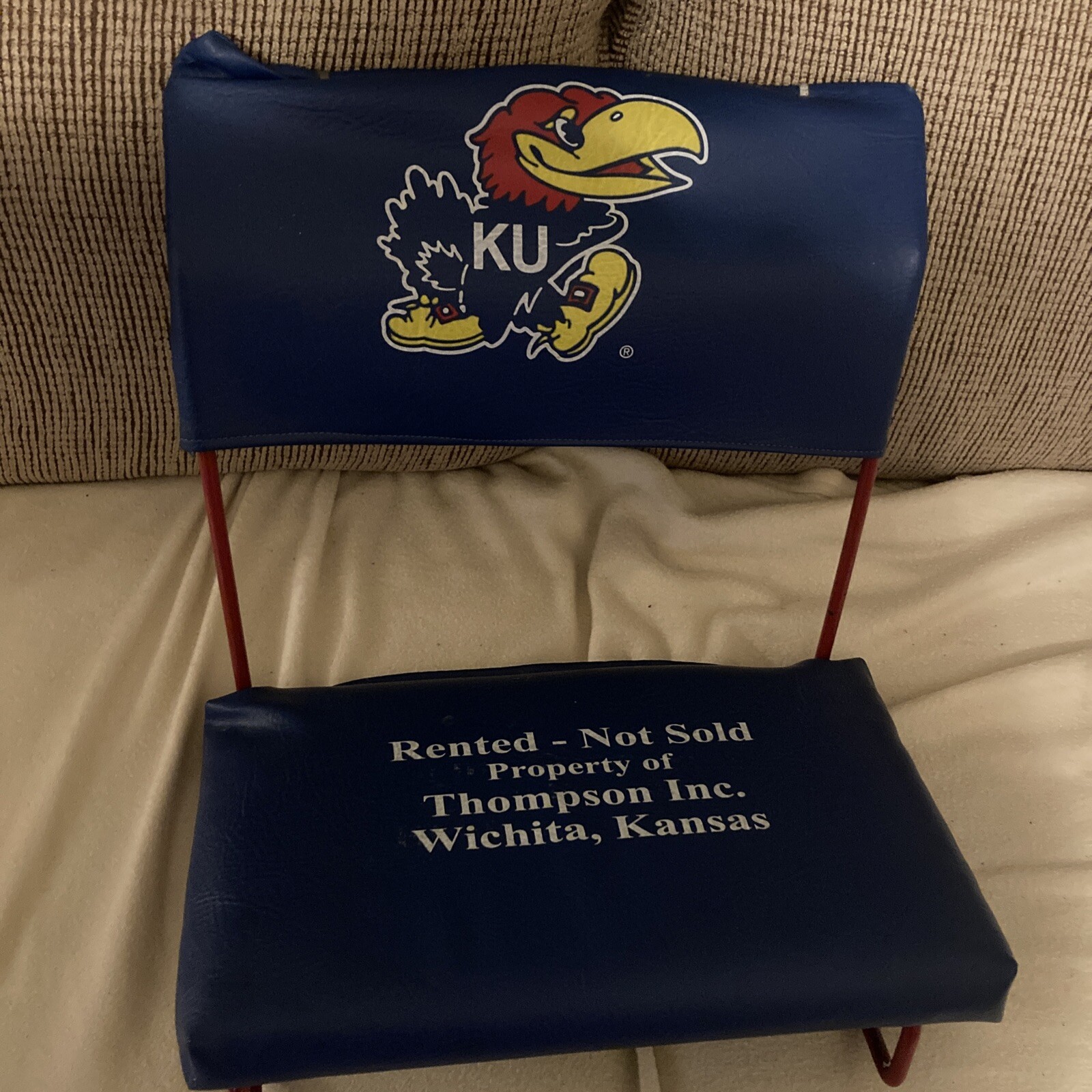 VINTAGE KU Kansas University Jayhawk Official Logo Stadium Seat | eBay