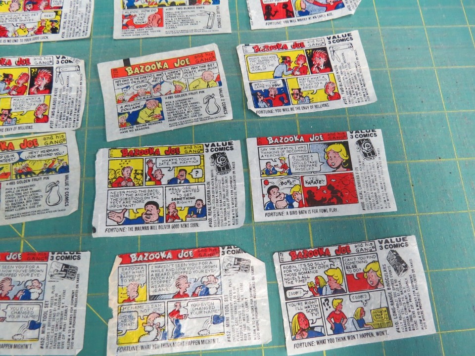 40 Vintage BAZOOKA JOE and His Gang American Bubble Gum Wrappers ...