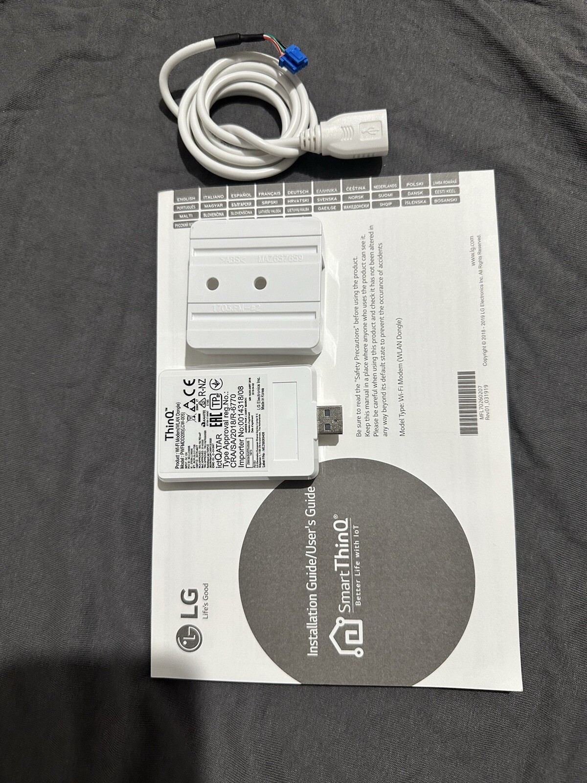 LG PWFMDD200 Wi-Fi Module for LG SmartThinQ Enabled Indoor Mini Split ...