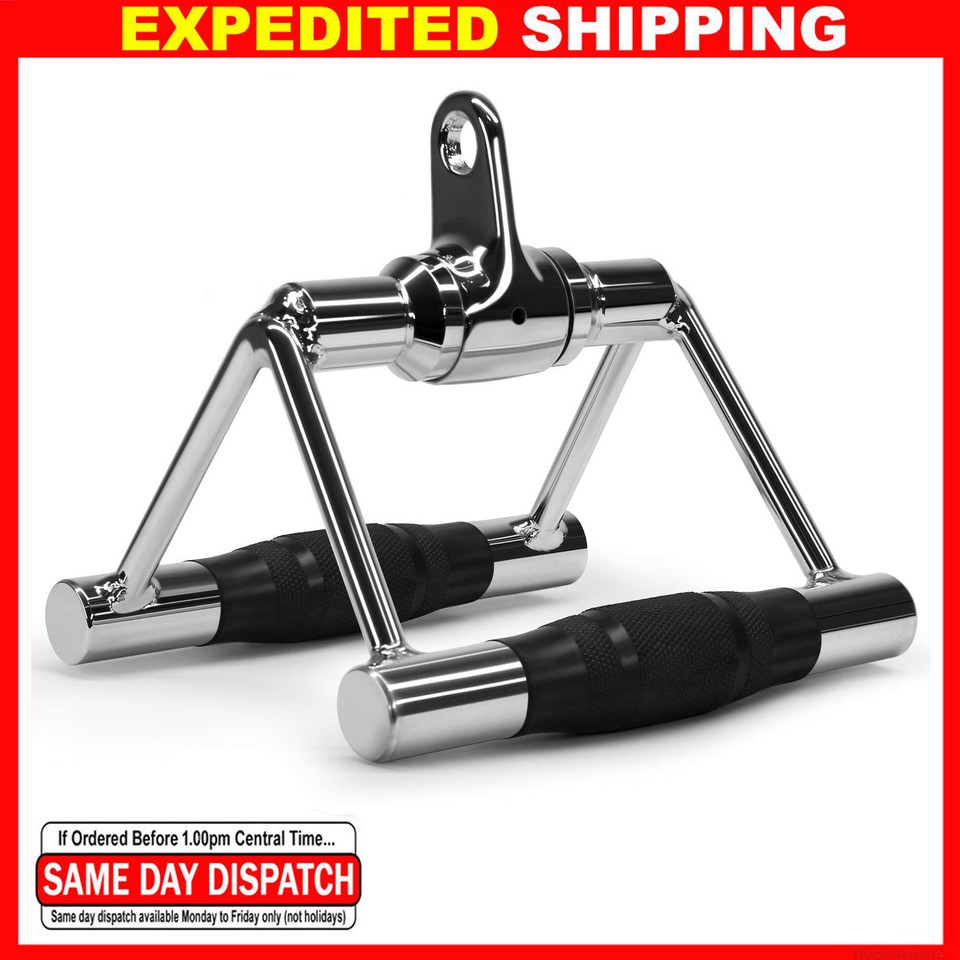 Home Gym Cable Attachment Exercise Machine Tricep Row V Pull Bar D ...