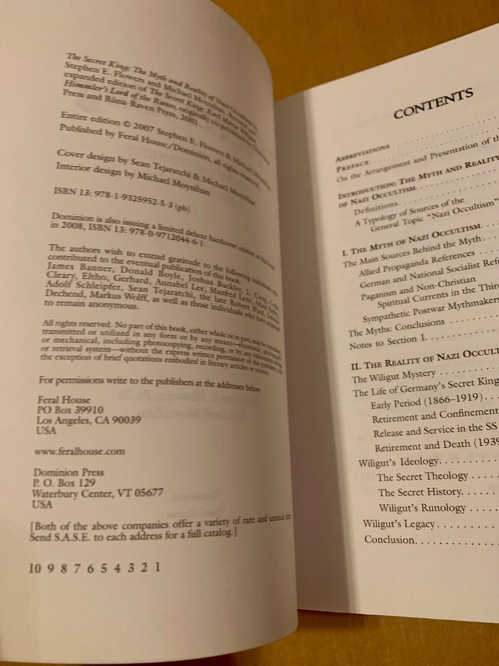 New - The Secret King: Myth And Reality Of Nazi Occultism 2007 Revised ...