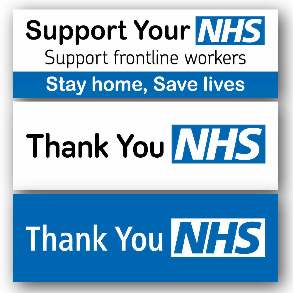 NHS Banner PVC 6ft x 2ft - Printed Outdoor Sign for NHS SUPPORT |LARGE ...