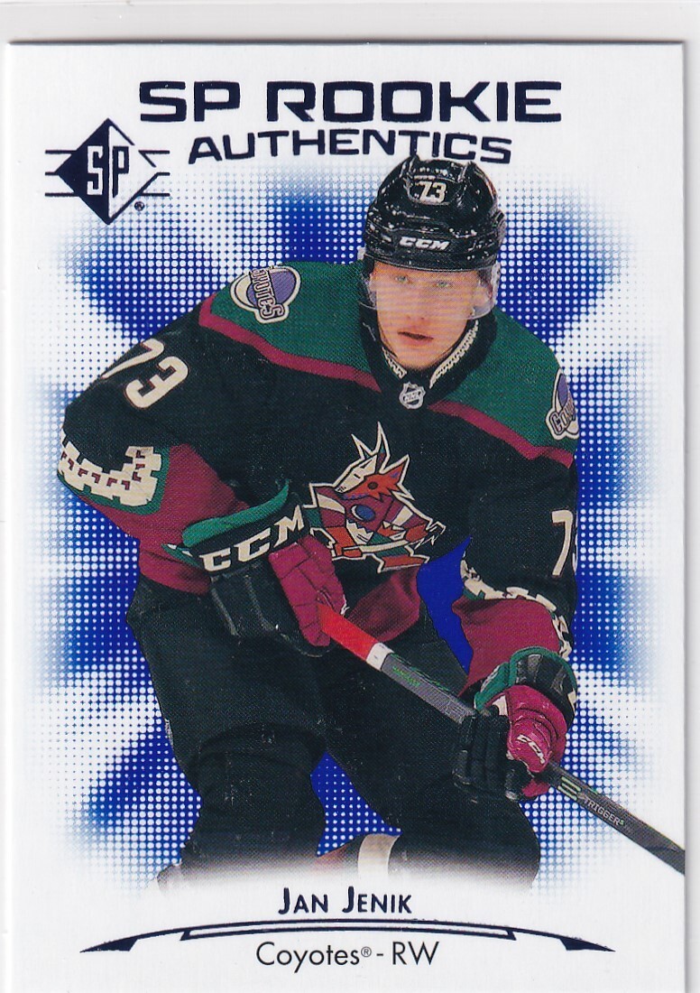 2021-22 SP ROOKIE AUTHENTICS BLUE RC JAN JENIK ARIZONA COYOTES ROOKIE ...