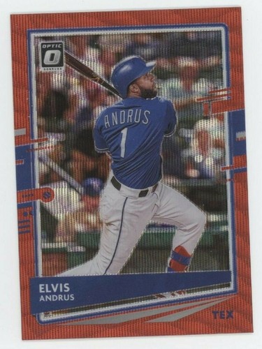 Elvis Andrus 2020 Donruss Optic RED WAVE PRIZM PARALLEL Card #156 ...