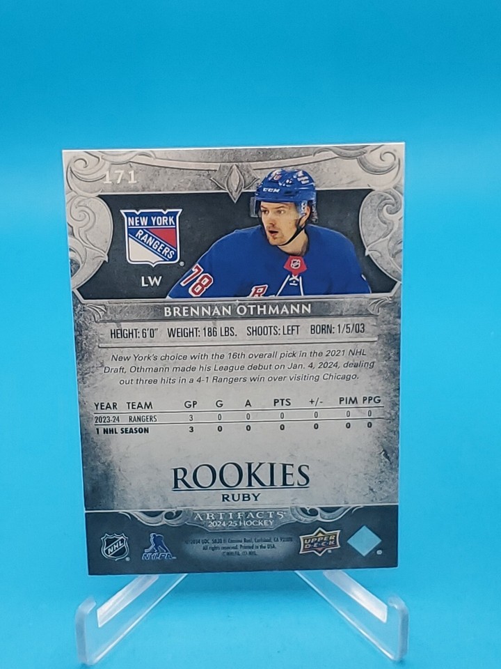 Brennan Othmann 2024-25 Upper Deck Artifacts #161 Rookies Ruby 379/399 ...