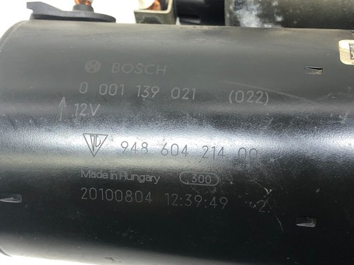 Starter Motor 4.8l 94860421400 Fits 2011-2018 Porsche Cayenne 92a OEM ...