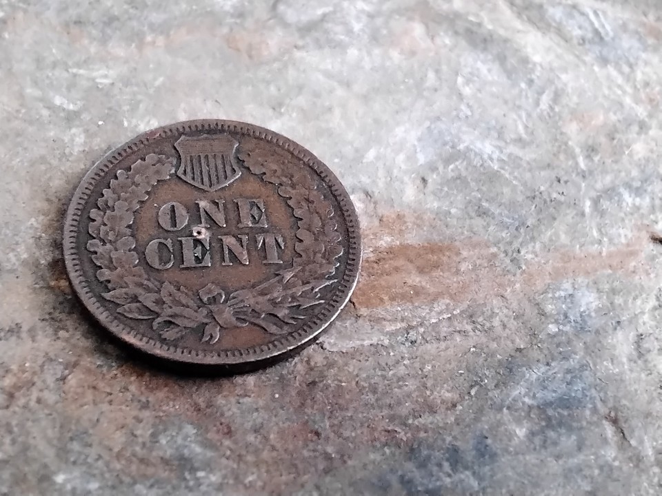 1888 great Indian Cent, Red/Brown, Ungraded. Has punched hole from mint ...