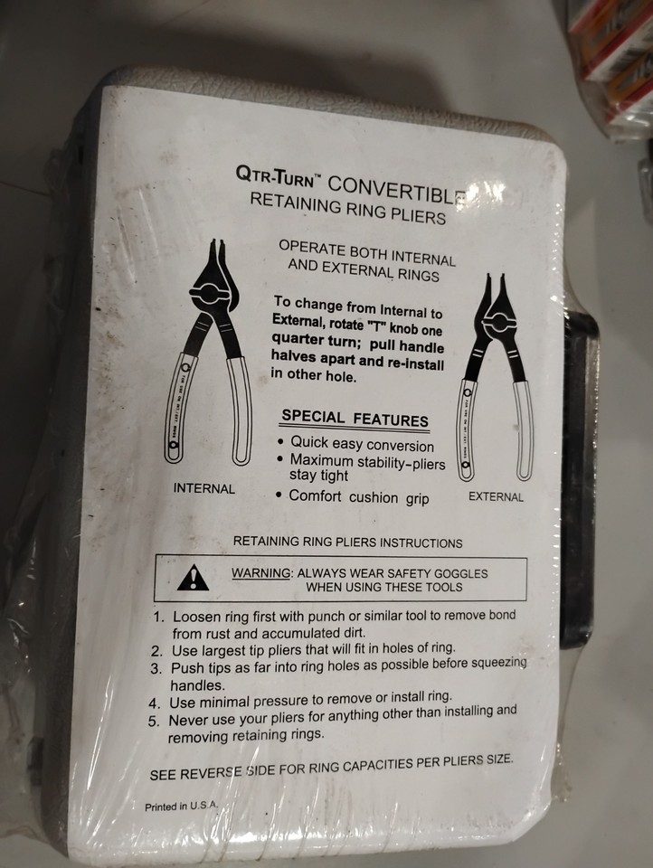 Proto J360A, 6pc. Set Convertible Retaining Ring Plier Set | eBay