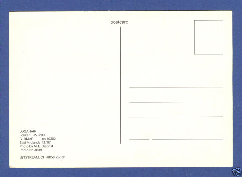 Loganair Scottish Airlines PC Fokker F27-200 | eBay