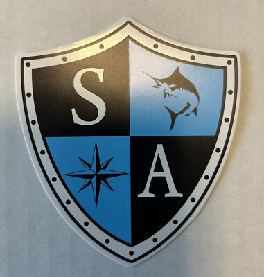 SA Salt Armour Fishing Sticker 3.5x3.125 Inches Decal Emblem | eBay
