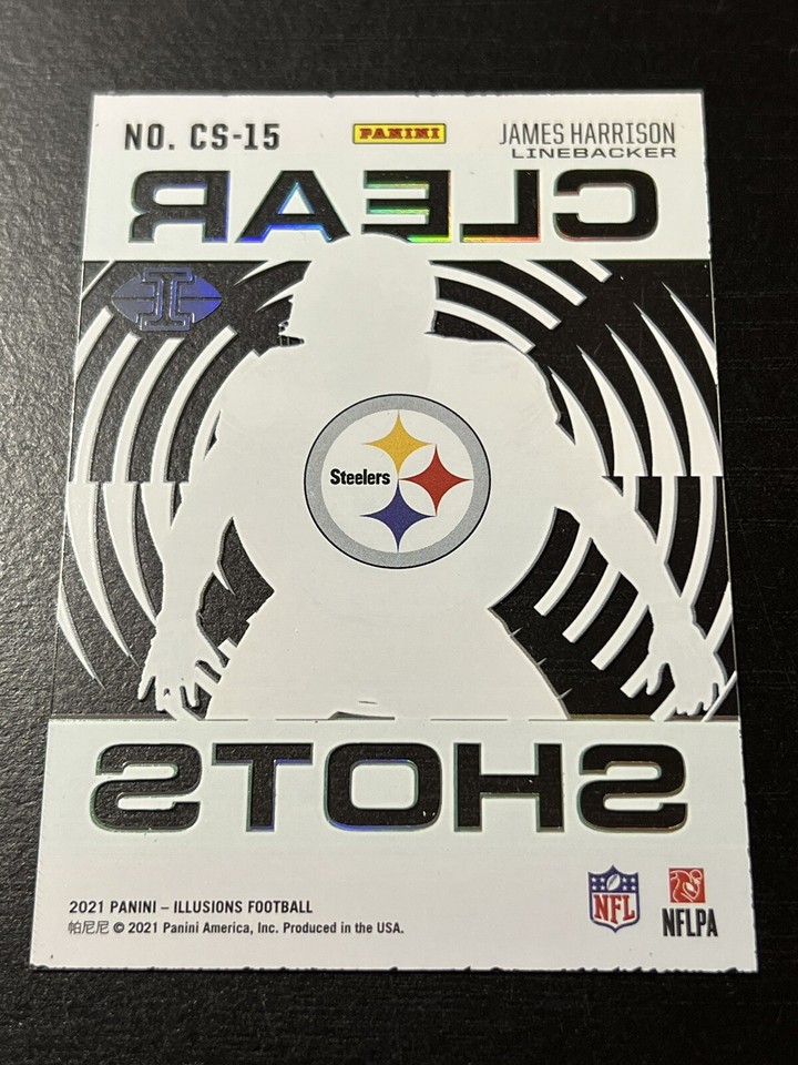 2021 Illusions James Harrison Clear Shots Acetate Insert Pitts Steelers ...