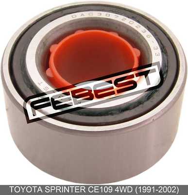 Front Wheel Bearing 38X72X36X33 For Toyota Sprinter Ce109 4Wd (1991 ...